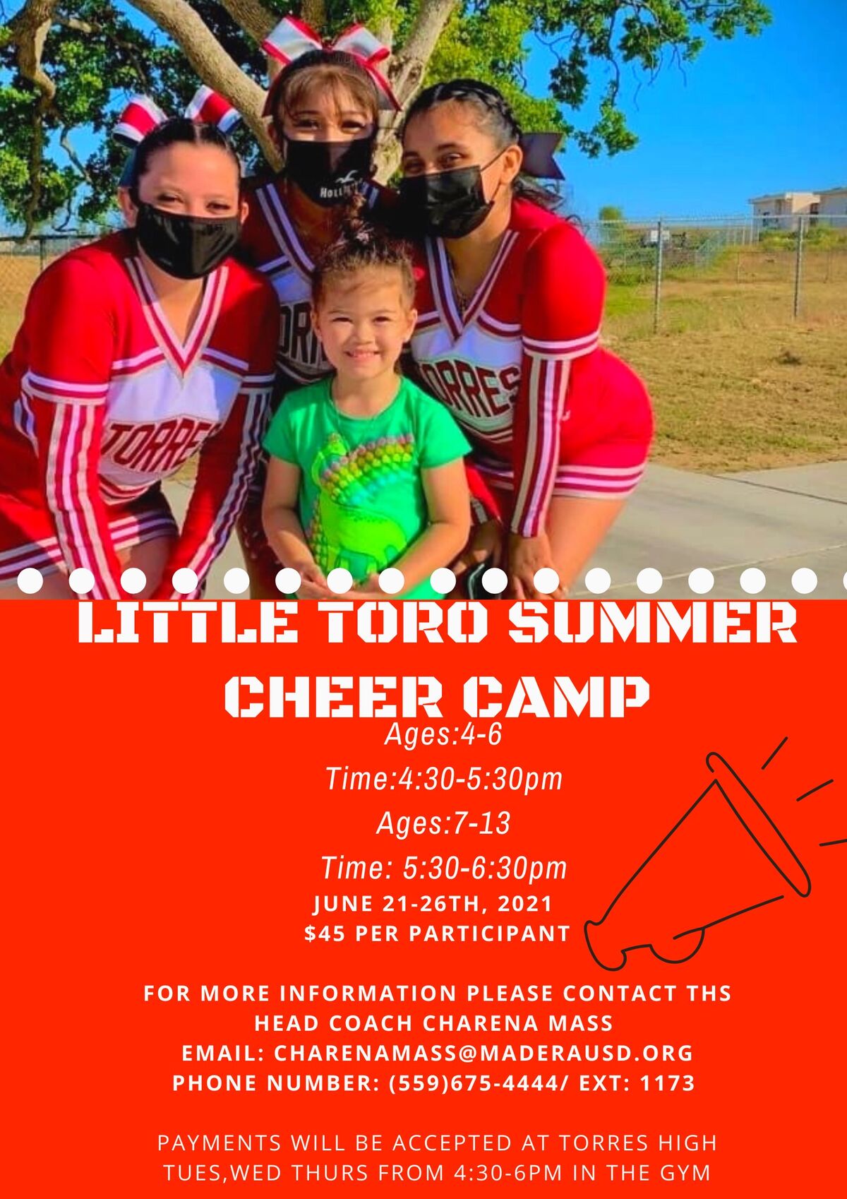 Little Toro Summer Cheer Camp – Matilda Torres High School